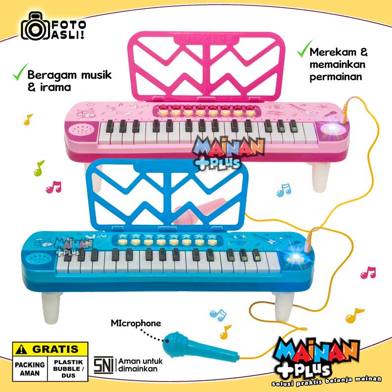 Jual MAINAN EDUKASI EDUKATIF ALAT MUSIK INSTRUMEN KEYBOARD PIANO LITTLE ...
