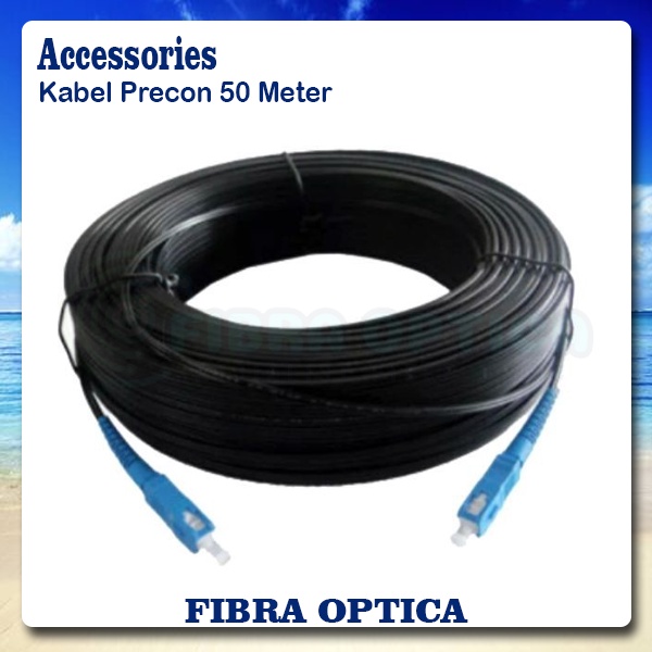 Jual Kabel FO Precon 50 Meter | Kabel Fiber Optic Drop core 50M | Shopee Indonesia