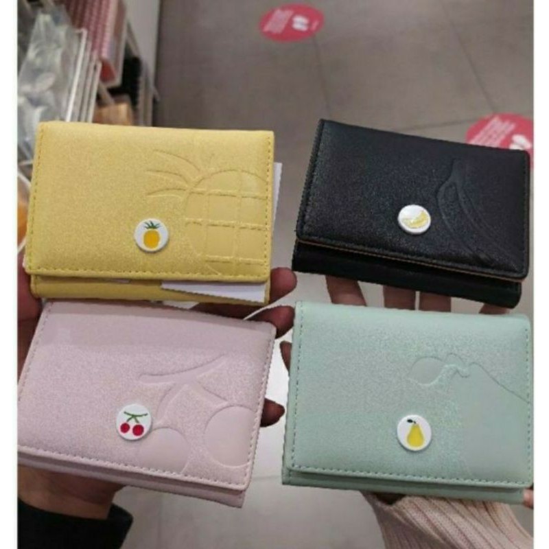 Jual MINISO Ready New Dompet Miniso Lipaat 3 fruit series warna hitam ...