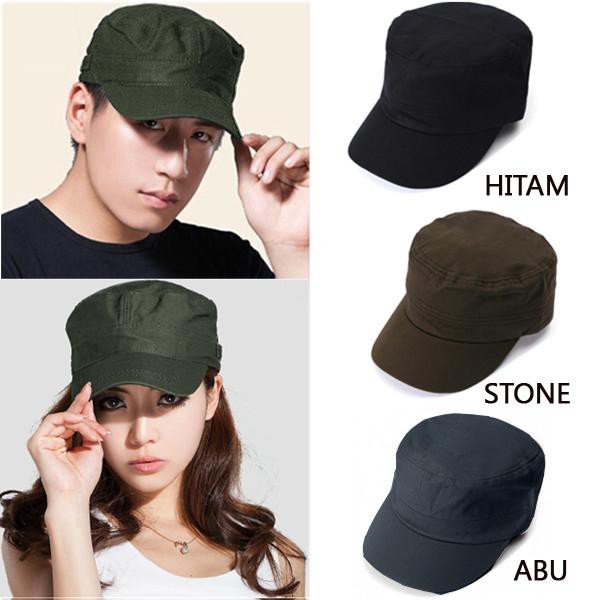 Jual Topi Komando Polos / Topi Army Artis Korea / Military Cadet Style ...