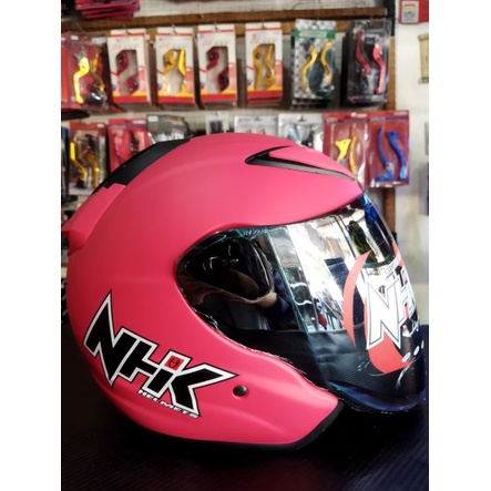 Jual HELM NHK R6 SOLID PINK DOFF | Shopee Indonesia