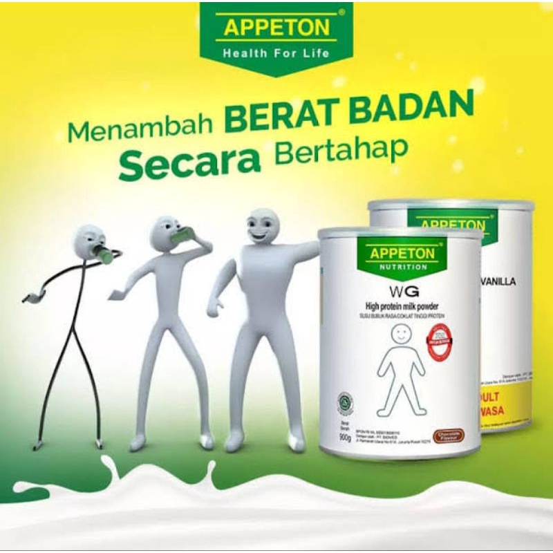 Jual APPETON/Susu Bubuk Tinggi Protein untuk menambah Berat badan ...