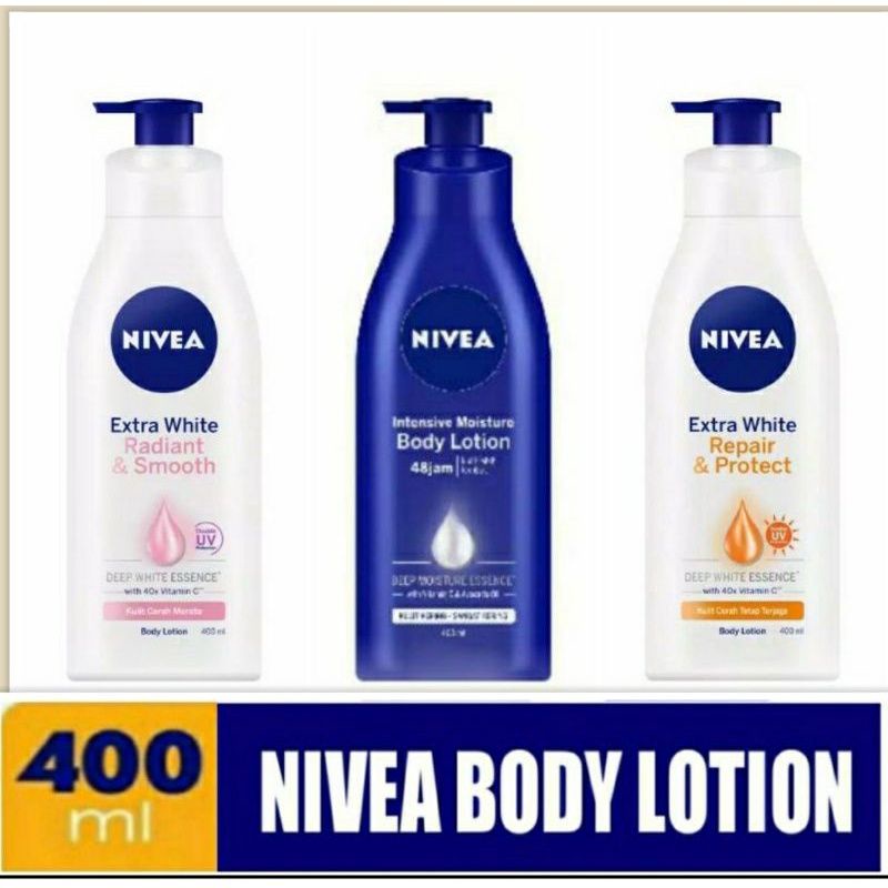 Jual Nivea Body Lotion Radiant&Smooth / Intensive Moisture/repair & protect 200/400ml | Shopee ...