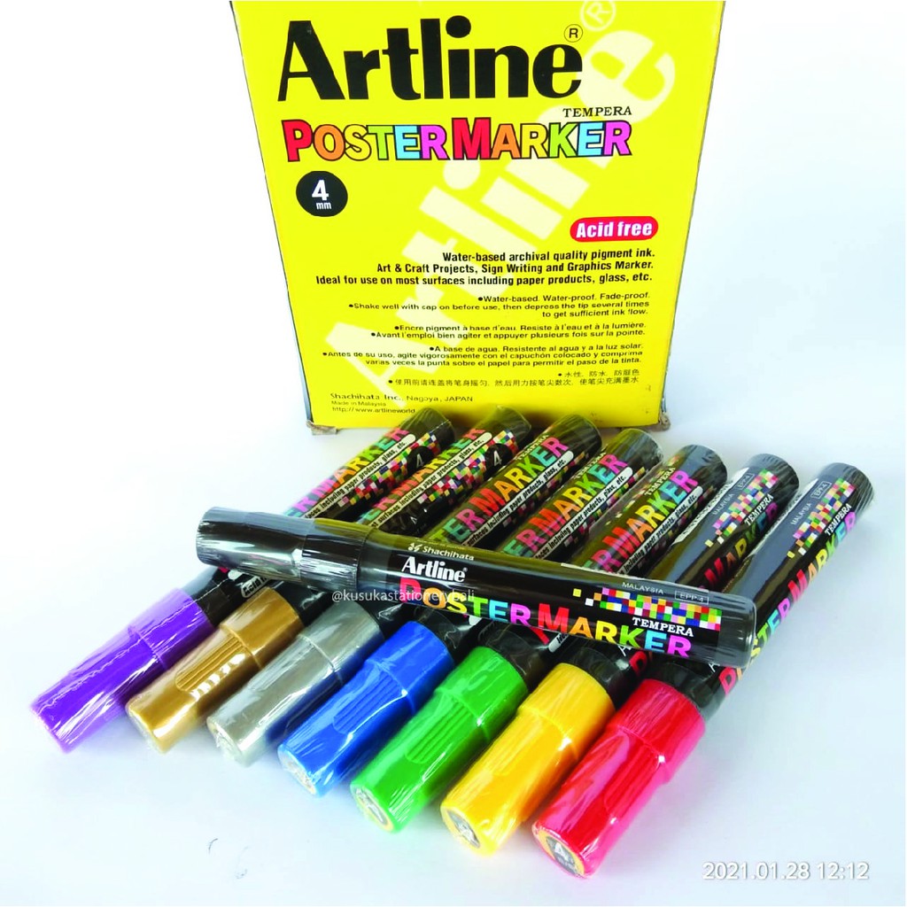 Jual Spidol Poster Marker ARTLINE EPP-4 | Shopee Indonesia