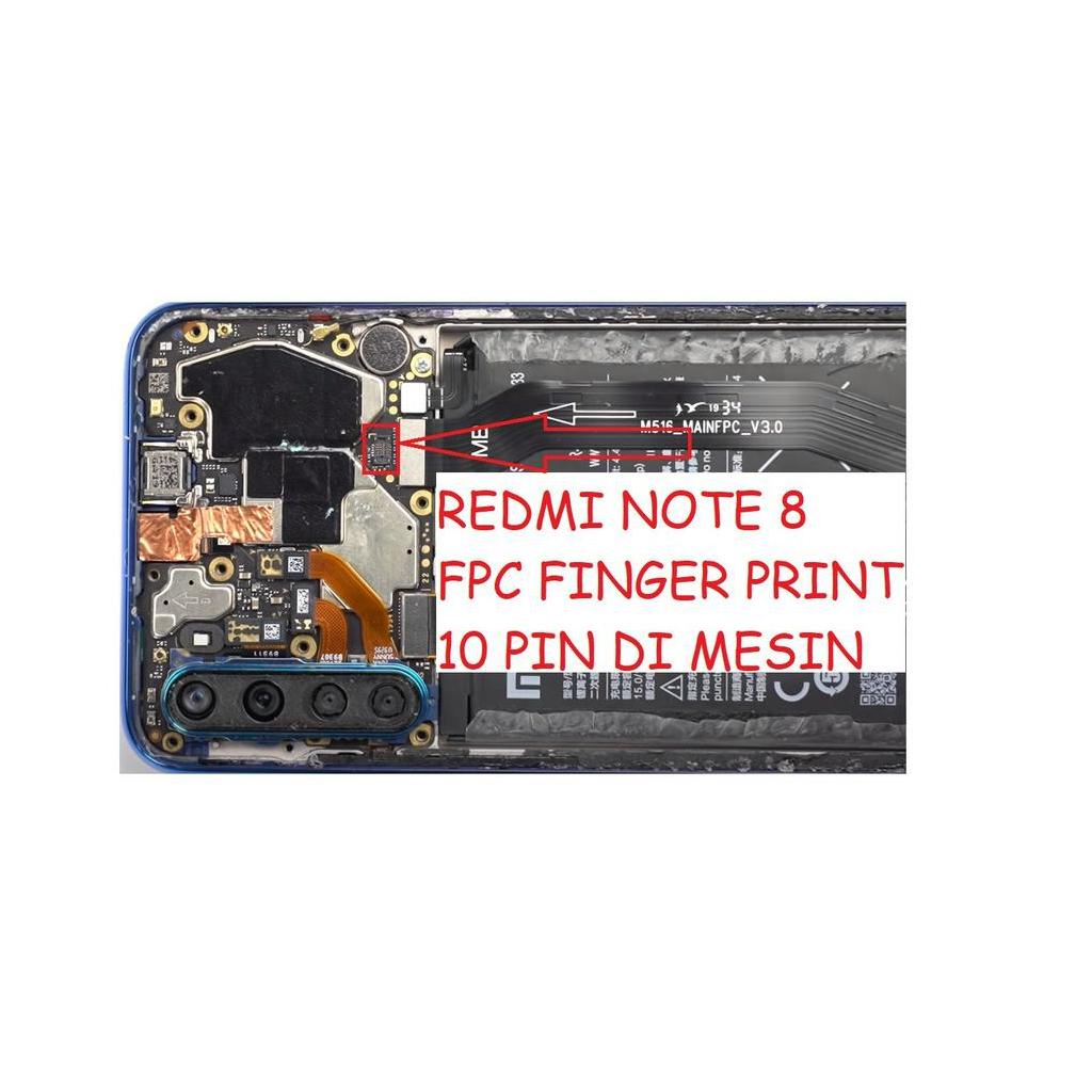 Jual Konektor Finger Print Xiaomi REDMI NOTE 8 di MESIN 10 pin Fpc 1 ...