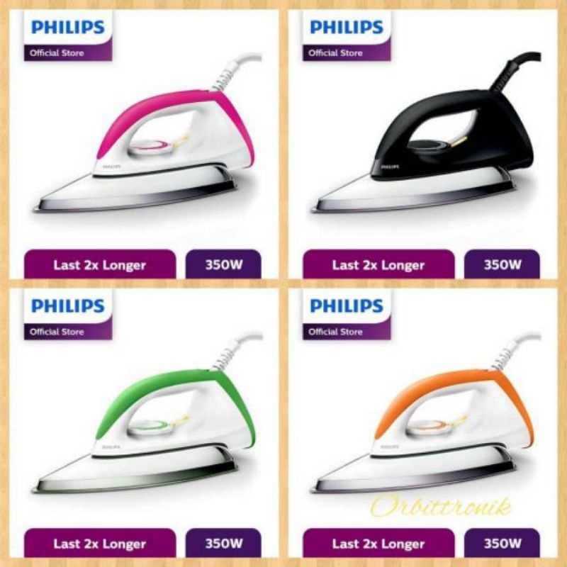 Jual SETRIKA PHILIPS CERAMIC / DRY IRON HD 1173 / HD1173 [350 WATT] / setrika philips DST 0510 ...