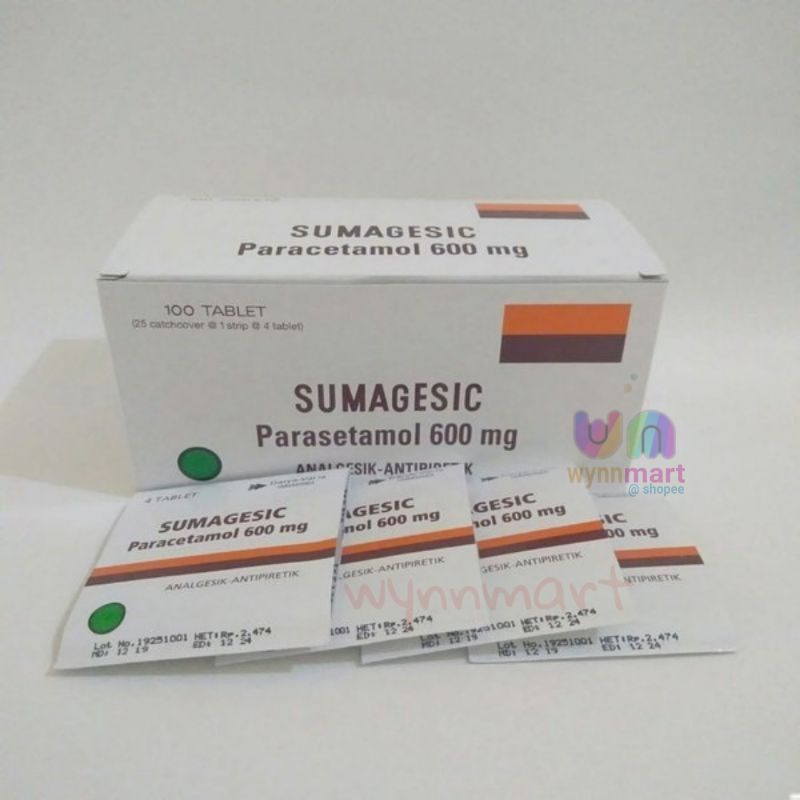 Jual Sumagesic Paracetamol 600mg @25 x 4's /Box | Shopee Indonesia