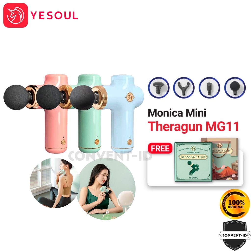 Jual YESOUL MG11 Electrical Handheld Mini Theragun Massage Gun - Alat ...