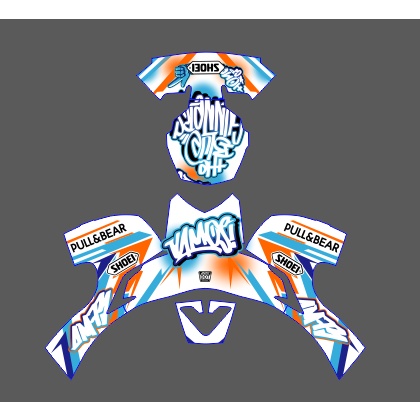 Jual Sticker Decal Helm NJS SHADOW N814 Part 1 | Decal helm | decal ...