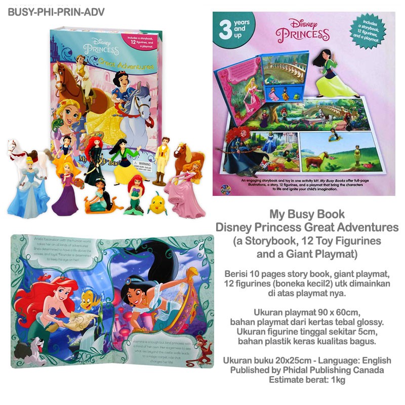 Jual My Busy Book Disney Princess Great Adventures | Shopee Indonesia