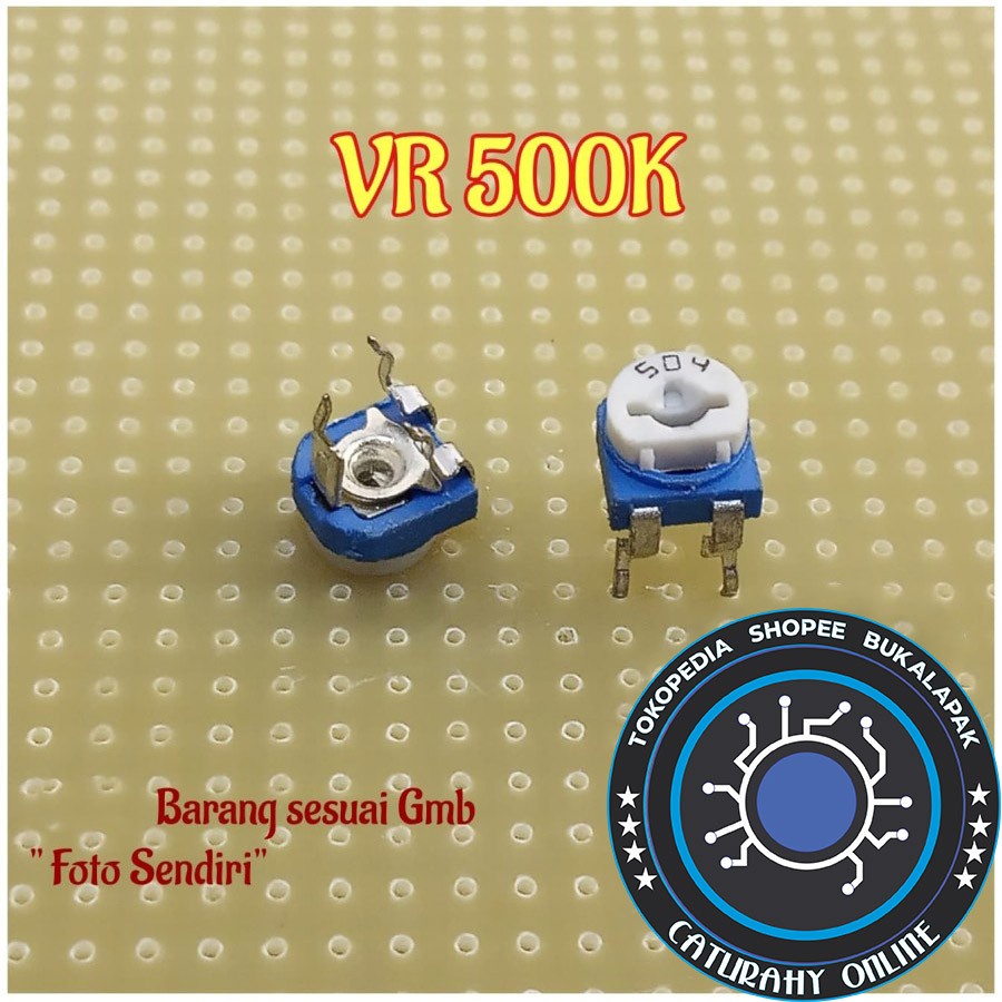 Jual VR 500k variable resistor 504 trimpot trimmer 500 kilo ohm variabe ...