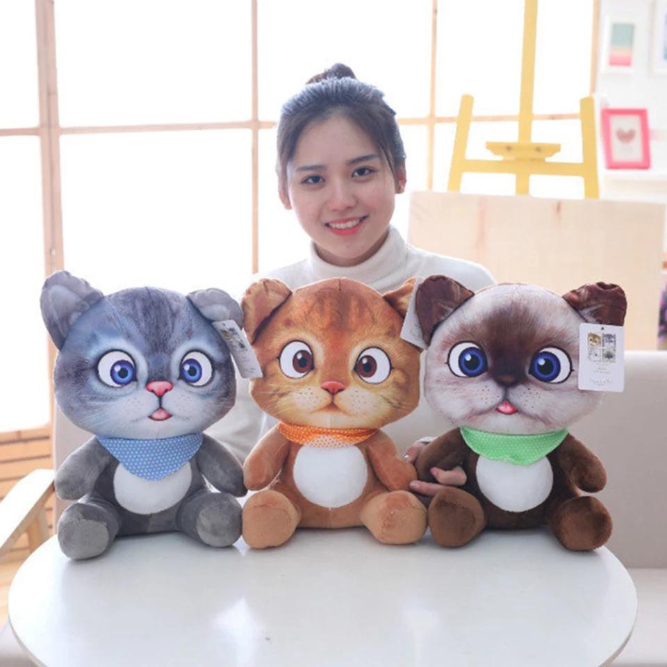 Jual 3D Printing Cute Cat Doll Anak Kucing Mainan Mewah Kitty Cat Plush ...