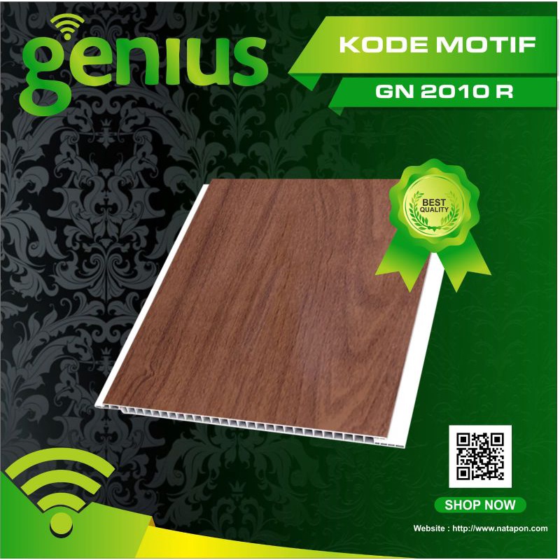 Jual Plafon Pvc Motif Kayu uk. 4 m x 20 cm / Plavon PVC ketebalan 8mm ...