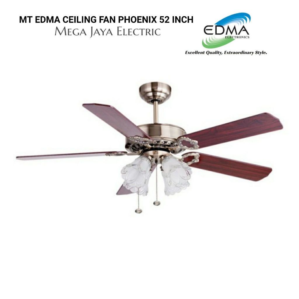Jual MT EDMA CEILING FAN PHOENIX 52 INCH / KIPAS LAMPU AC MOTOR ...