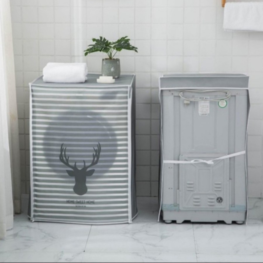 Jual Sarung Penutup Mesin Cuci Bukaan Depan PEVA Washing Machine Cover ...
