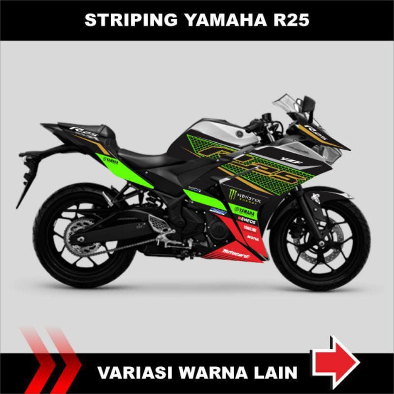 Jual Stiker Striping Yamaha R25 / Decal Sticker Motor R25 Variasi ...
