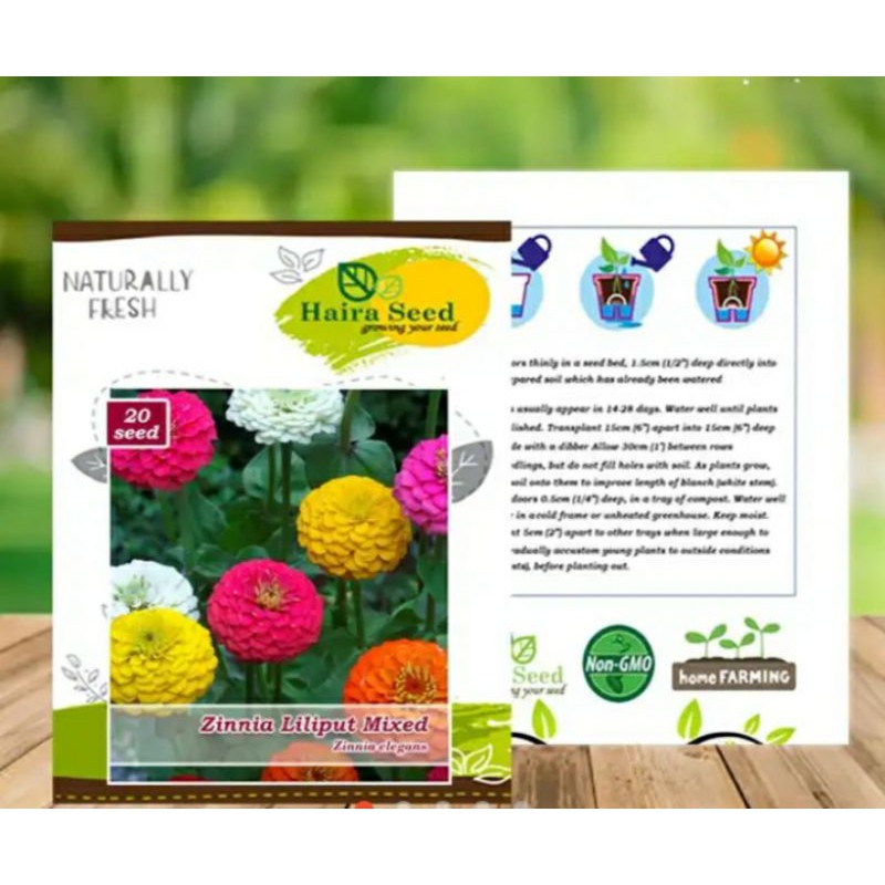 Jual Benih-Bibit Bunga Zinnia Liliput Mixed (Haira Seed) | Shopee Indonesia