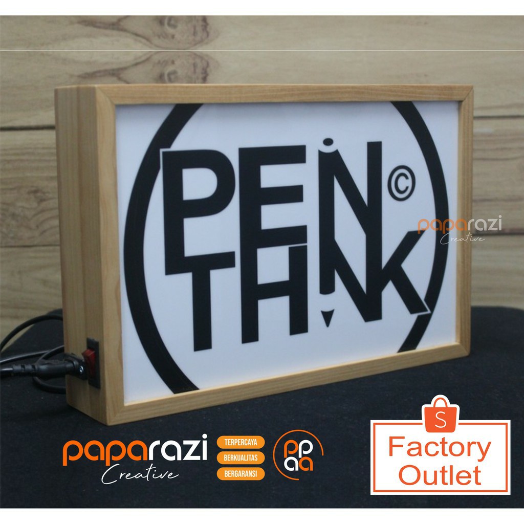 Jual NEON BOX FRAME WOOD / KAYU JATI BELANDA INDOOR AKRILIK / Custom ...