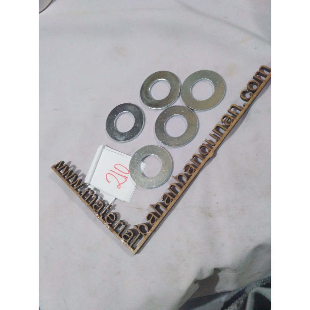 Jual per 5 ring plat putih m16 washer plate pengencang mur baut ...