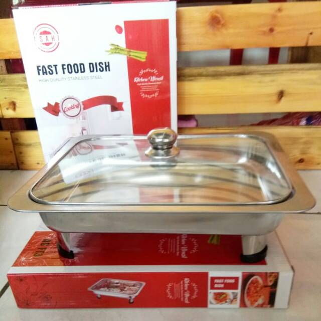 Jual Fast food disk tempat sayur kotak tutup kaca | Shopee Indonesia