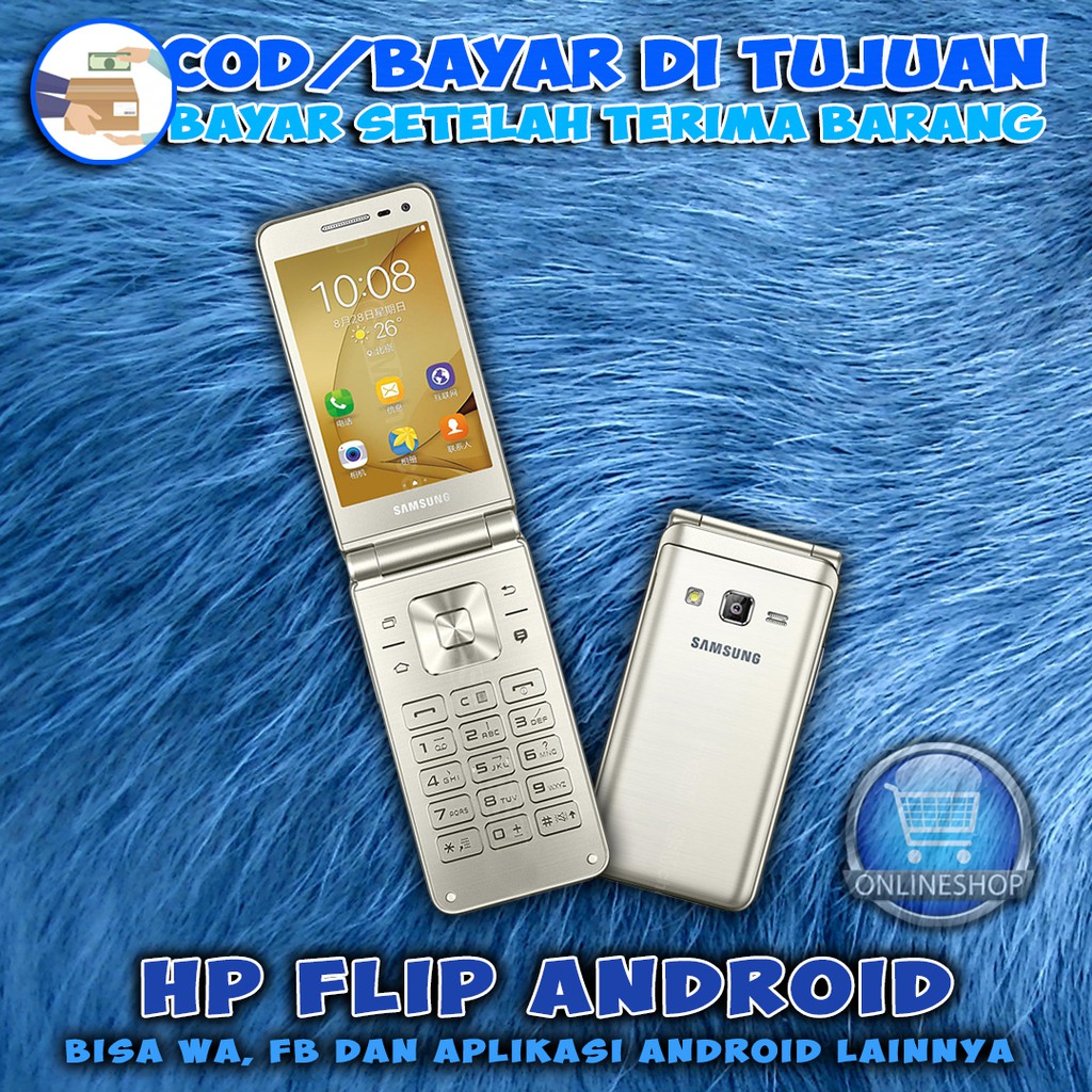 Jual Samsung G1600 Galaxy Folder II Flip Dual Sim Android Jaringan 4G ...