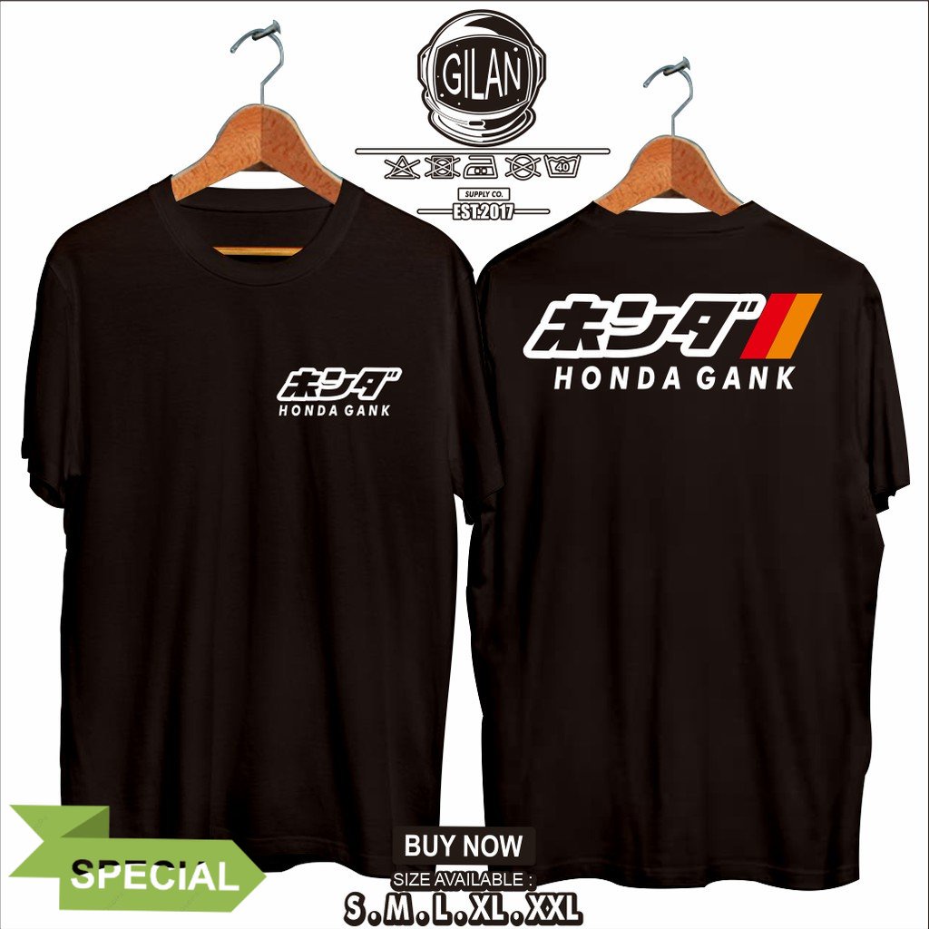 Jual Kaos Baju HONDA GANK simpel Logo Kaos Mobil Motor Otomotif ...