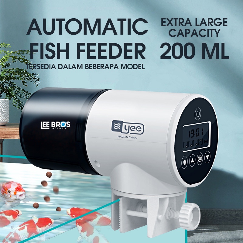 Jual Automatic Fish Feeder / Auto Fish Food / Pemberi Makan Ikan Otomatis | Shopee Indonesia