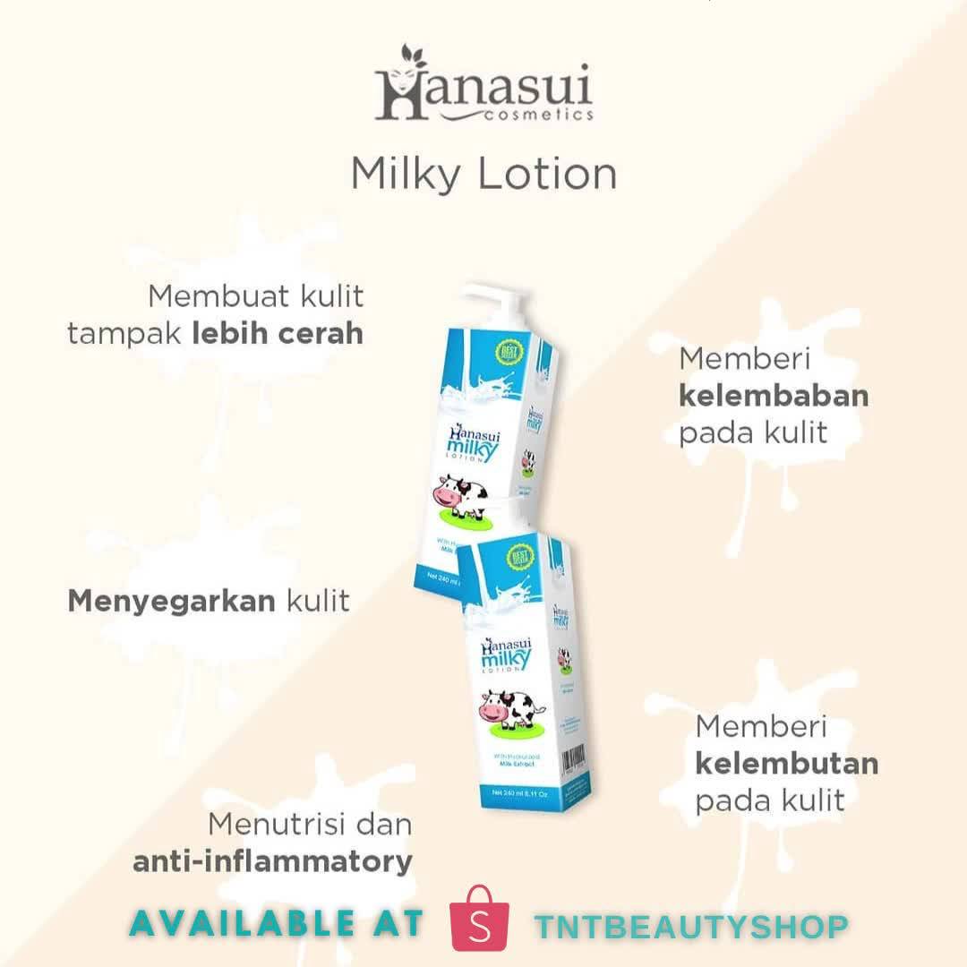 Jual Hanasui Milky Lotion 240mL / Body Lotion / Hand and Body Lotion ...