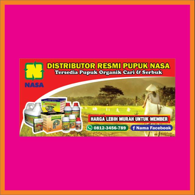 Jual Spanduk banner distributor resmi nasa ukuran 200 X 70 | Shopee ...