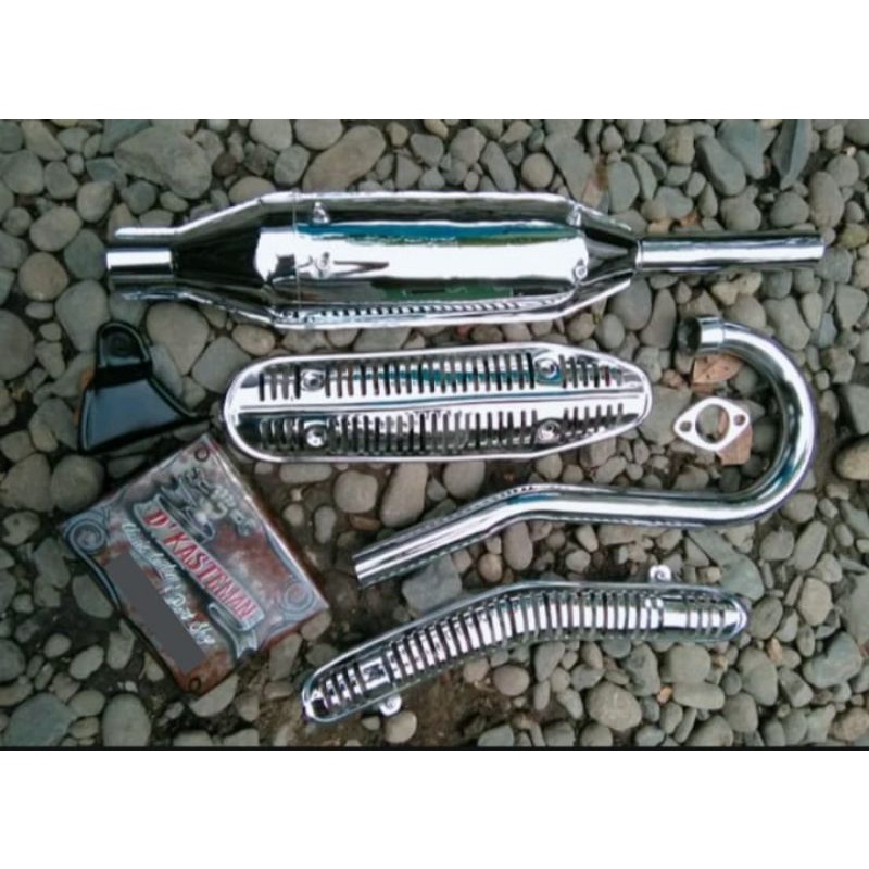 Jual knalpot model honda cl 125 ,100 full chrome | Shopee Indonesia