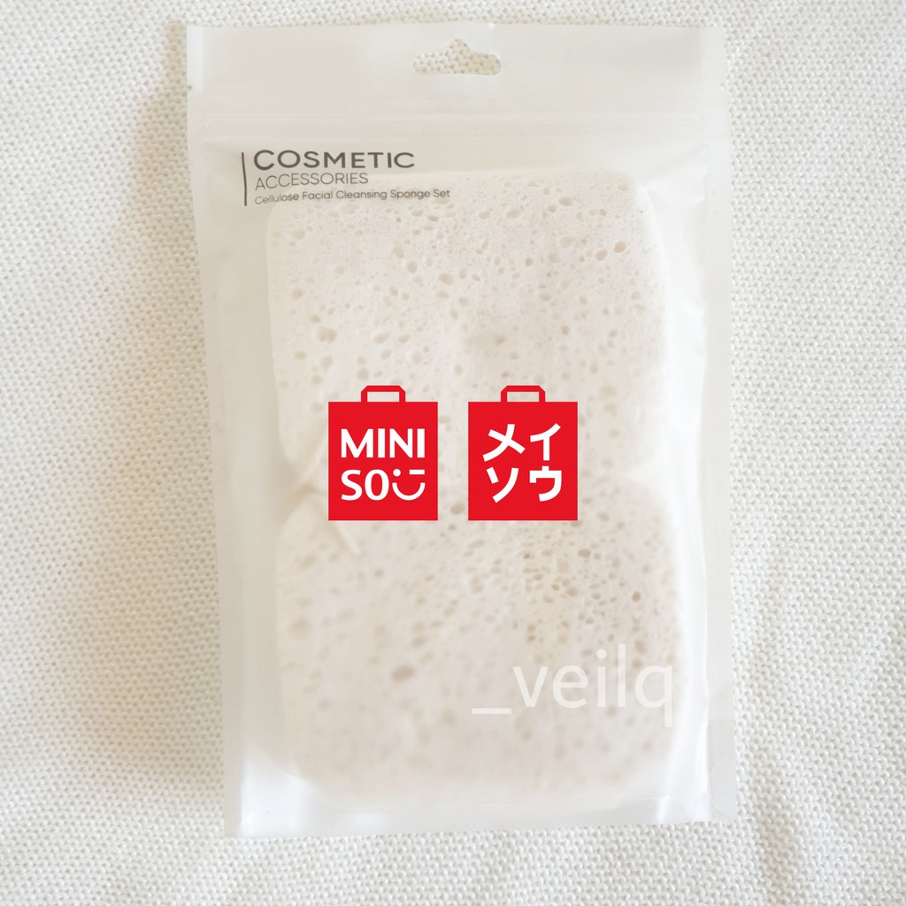 Jual Miniso Facial Cleansing Sponge Cellulose Fiber Bentuk Random ...