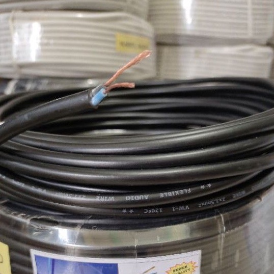 Jual KABEL LISTRIK SERABUT TEBAL 2X0,75 HITAM PERMETER | Shopee Indonesia