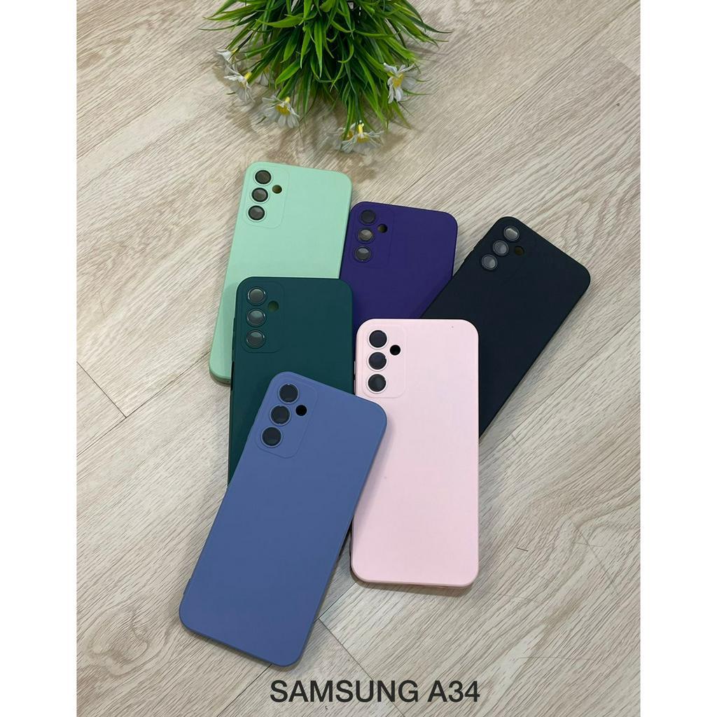 Jual CASE SAMSUNG A34 A54 M14 5G NEW CASE MACARON PLUS LENSA PROTECTION ...