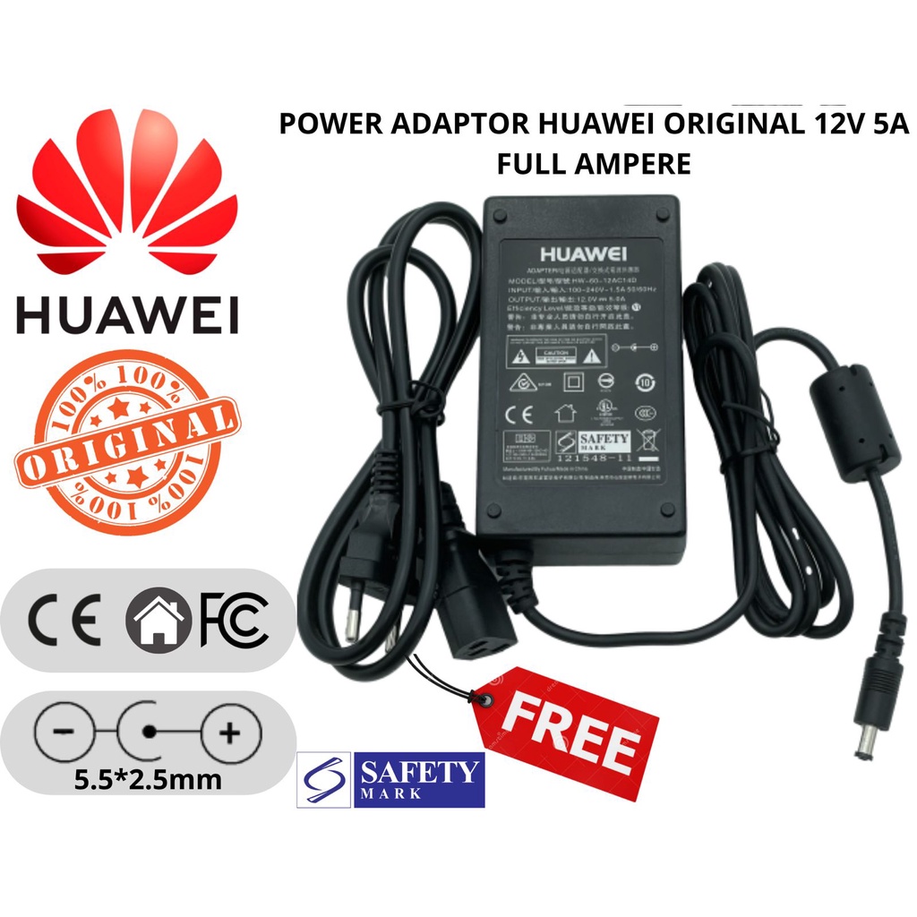 Jual ADAPTOR HUAWEI ORIGINAL 12V 5A | Shopee Indonesia