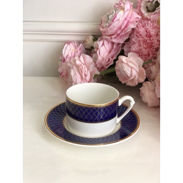 Jual Zepter Cobalt Royal Blue Cup and Saucer Cangkir Teacup Biru Putih ...