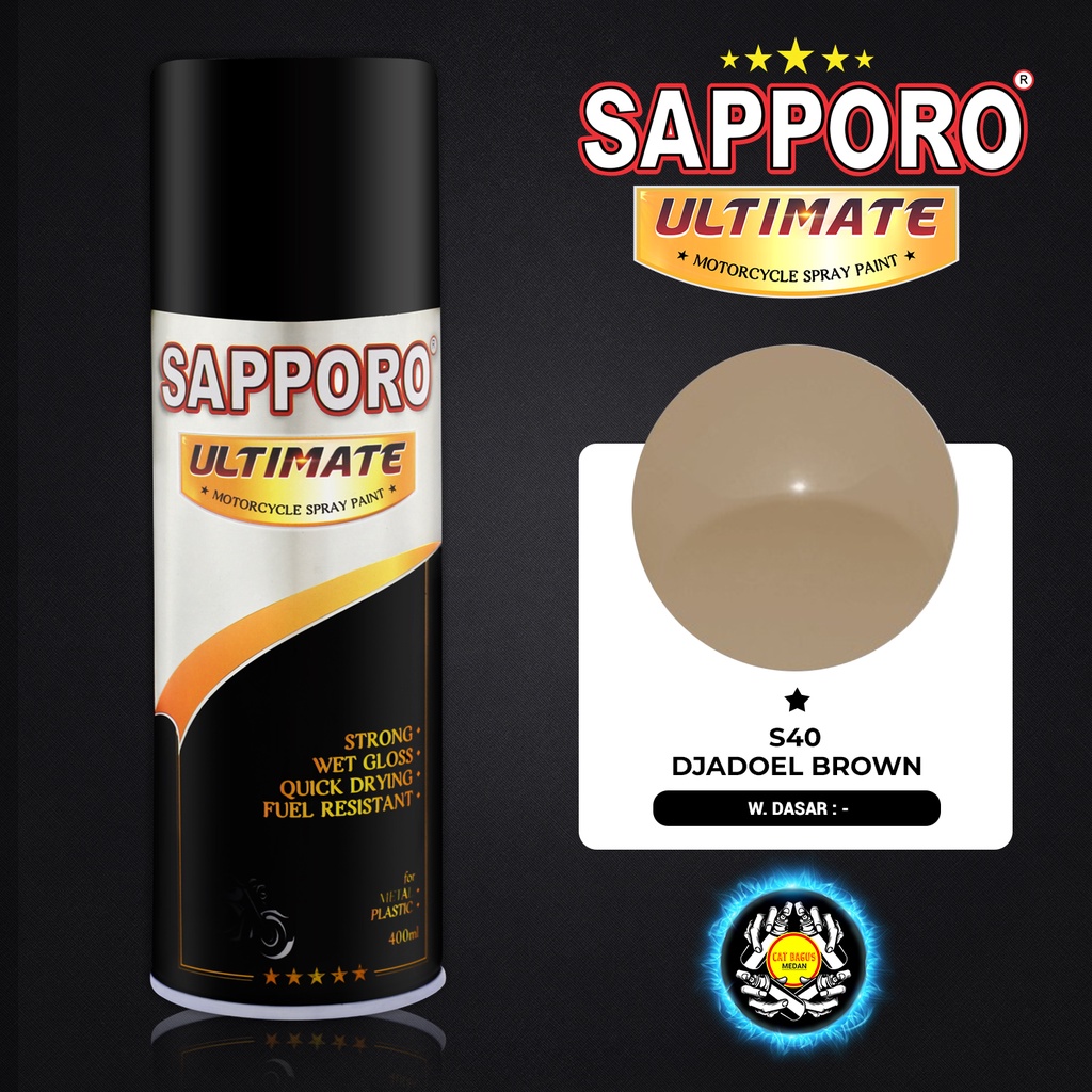 Jual SAPPORO ULTIMATE S40 DJADOEL BROWN CAT SEMPROT 400 ML COKLAT ...