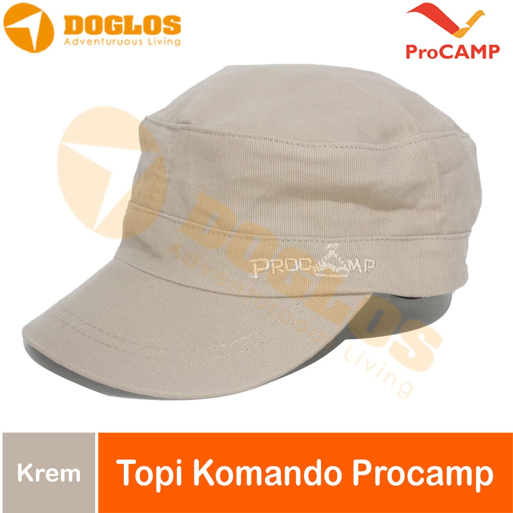 Jual Topi Pet Komando Procamp Lapangan Outdoor Gunung Hiking fashion krem | Shopee Indonesia