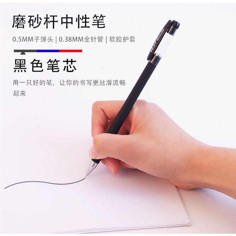 Jual Pulpen Gel Hitam Pen Cair Hitam Pulpen Sekolah Kantor Import ...