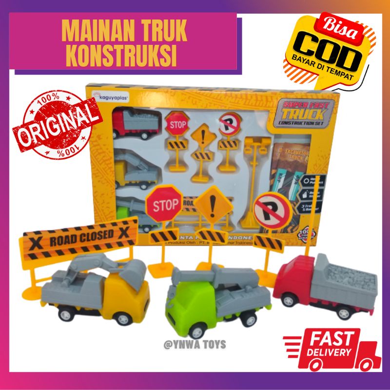 Jual MAINAN ANAK TRUK KONSTRUKSI RAMBU RAMBU LALU LINTAS/MAINAN ANAK ...