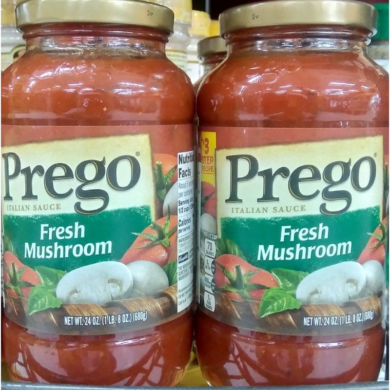 Jual PREGO ITALIAN SAUCE FRESH MUSHROOM 24 OZ (680gr) | Shopee Indonesia