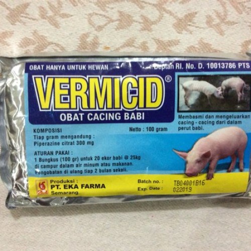 Jual VERMICID VERMISID VERMISIT FERMISID EKA FARMA 1 SACHET 100 GRAM ...