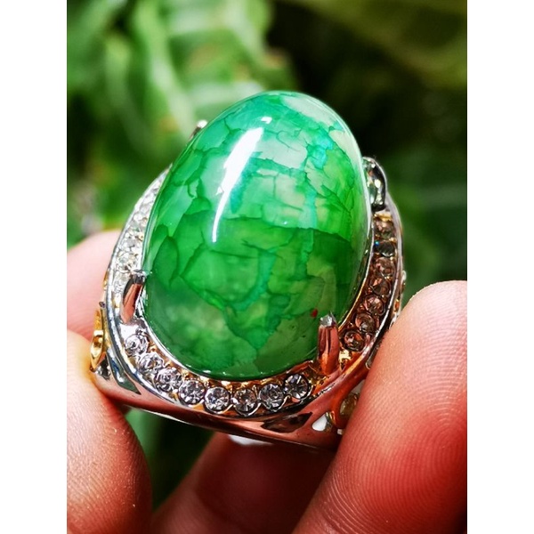 Jual Batu akik natural sisik naga hijau super jumbo | Shopee Indonesia