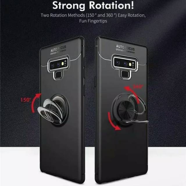 Jual Soft Case Samsung Galaxy Note 9 Case AutoFocus Ring Stand Magnetic ...