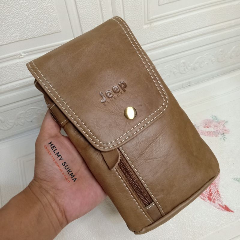Jual Dompet Hp Kulit Jeep 15cm, 16cm, 18cm Import Tempat Hp di Ikat ...