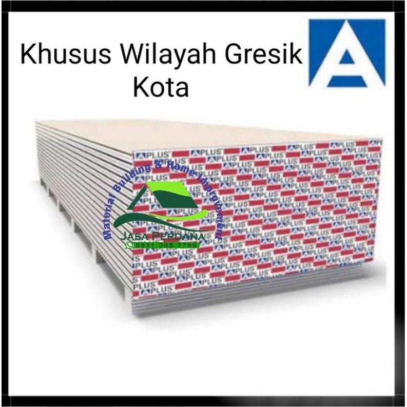 Jual Gypsum Board 9 mm Aplus (Minimal Order 5 lembar) | Shopee Indonesia