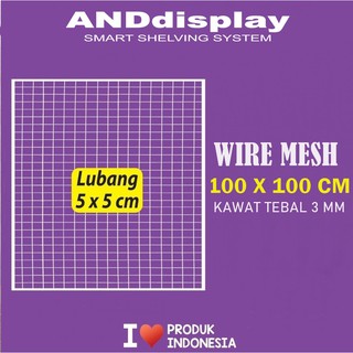 Jual WIRE MESH 100 X 100 CM WIRE GRID KAWAT RAM JARING KOTAK DINDING ...