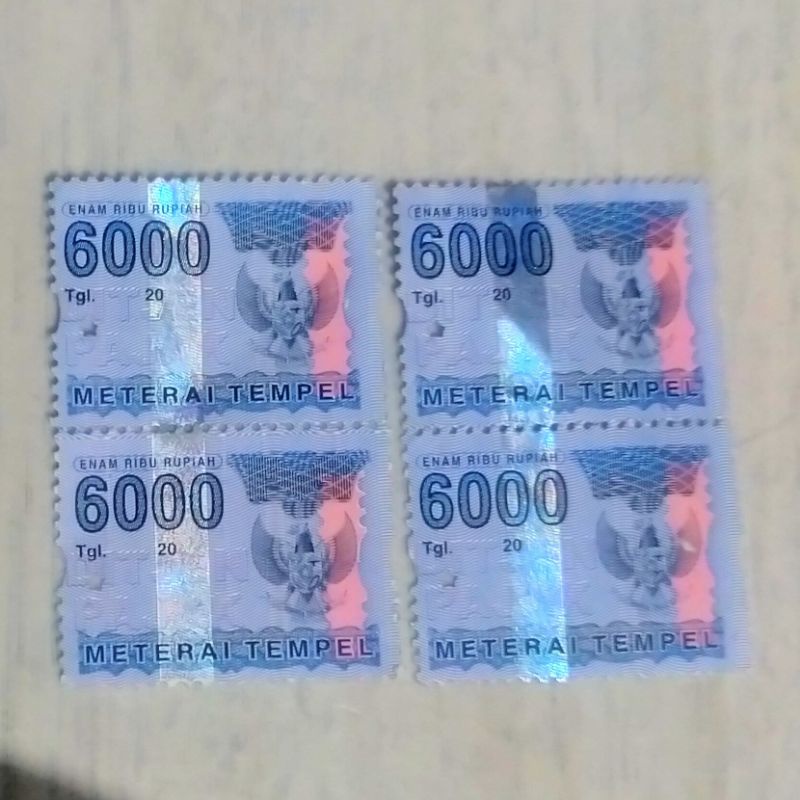 Jual Meterai tempel 6000 rupiah tahun 2006-2009 untuk kolektor | Shopee Indonesia