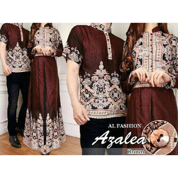 Jual EDISI TERBARU CP AZALEA TOSCA MAROON BLUE COUPLE BATIK MUSLIM BAJU ...