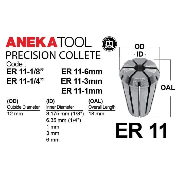 Jual Mesin Collet Er 11 | Collet Er11 | Er Collet Chuck Arbor | Colet ...