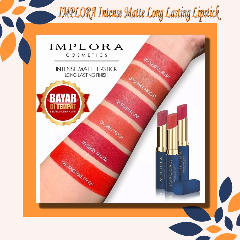 Jual Implora Intense Matte Lipstick Long Lasting Finish Original ...